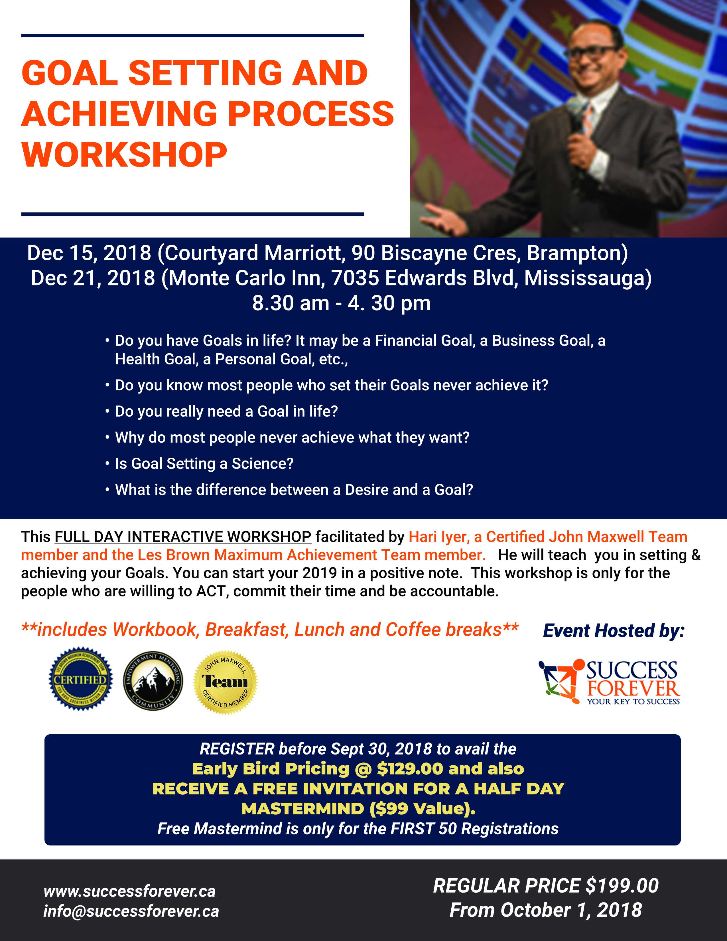 Goal Setting Workshop in Canada, Life Goal Setting Program in Canada ...