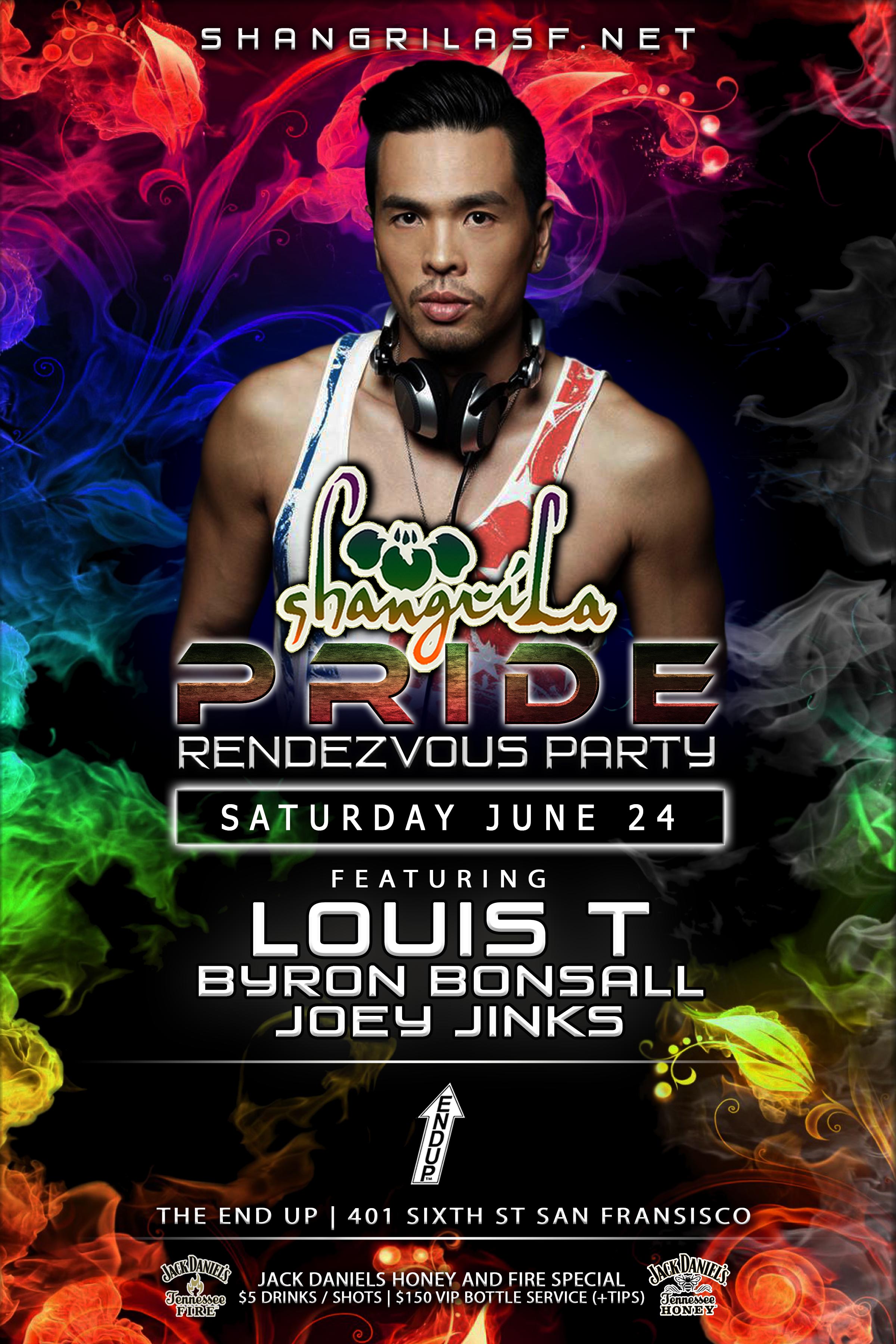 Shangri La Pride Rendezvous Party: Louis T, Byron Bonsall, Joey