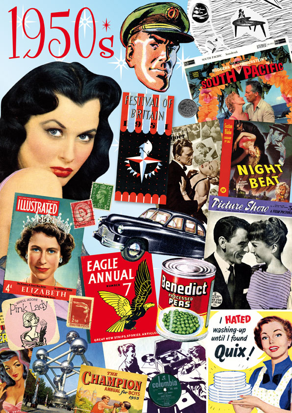 1950s Pop Culture Collage